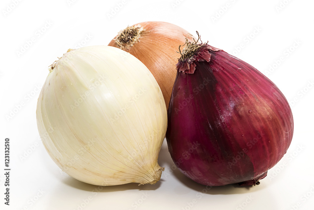 Varieties of onions, with different colors Stock Photo | Adobe Stock