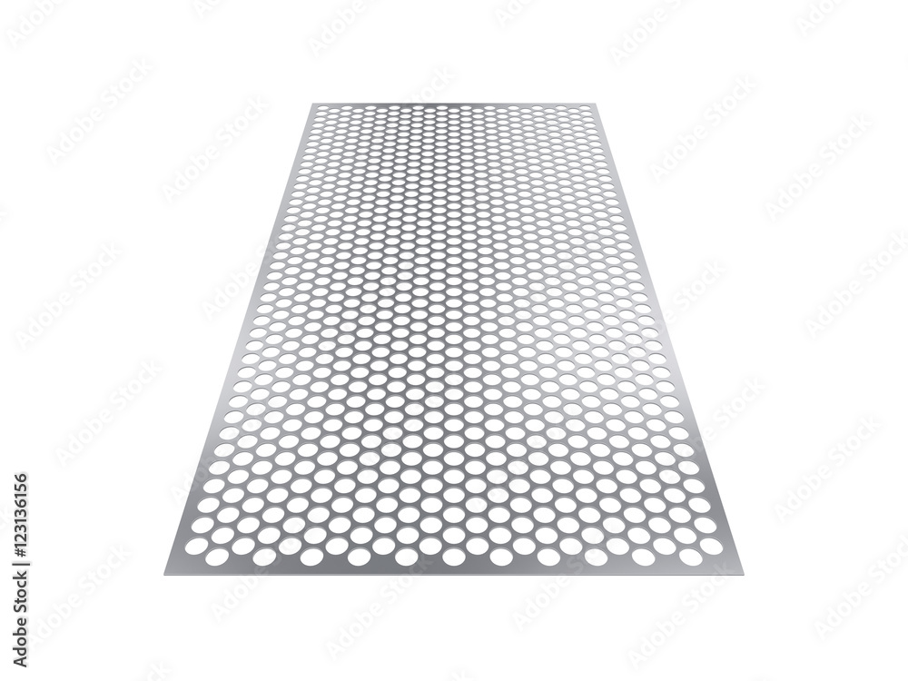 perforated sheet, 3D rendering Stock Illustration | Adobe Stock