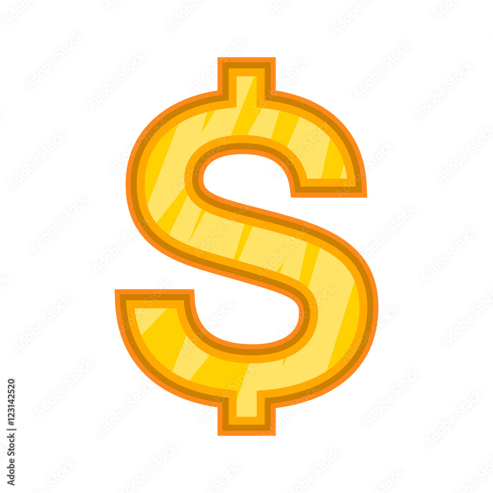 US Dollar icon. Cartoon illustration of dollar vector icon for web ...