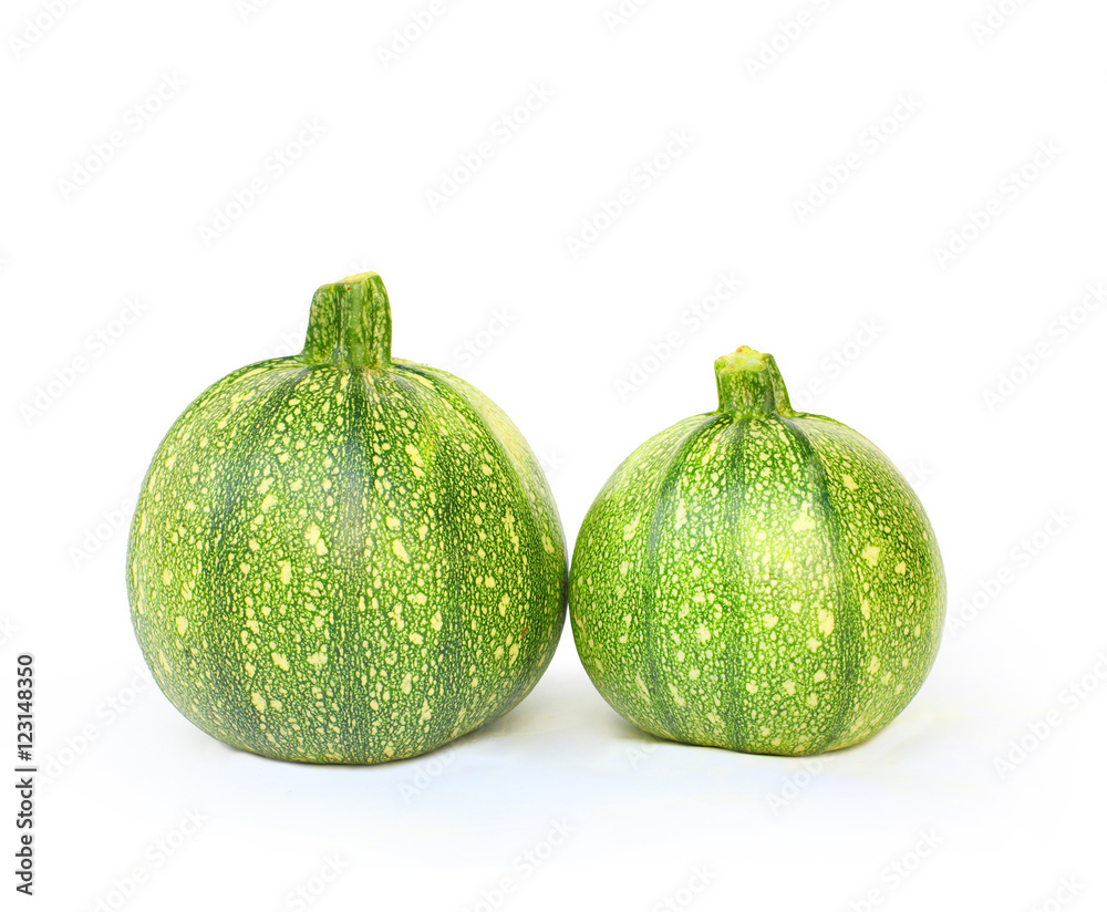 Eight ball Squash or Zucchini or Round Courgette (Cucurbita pepo) on ...