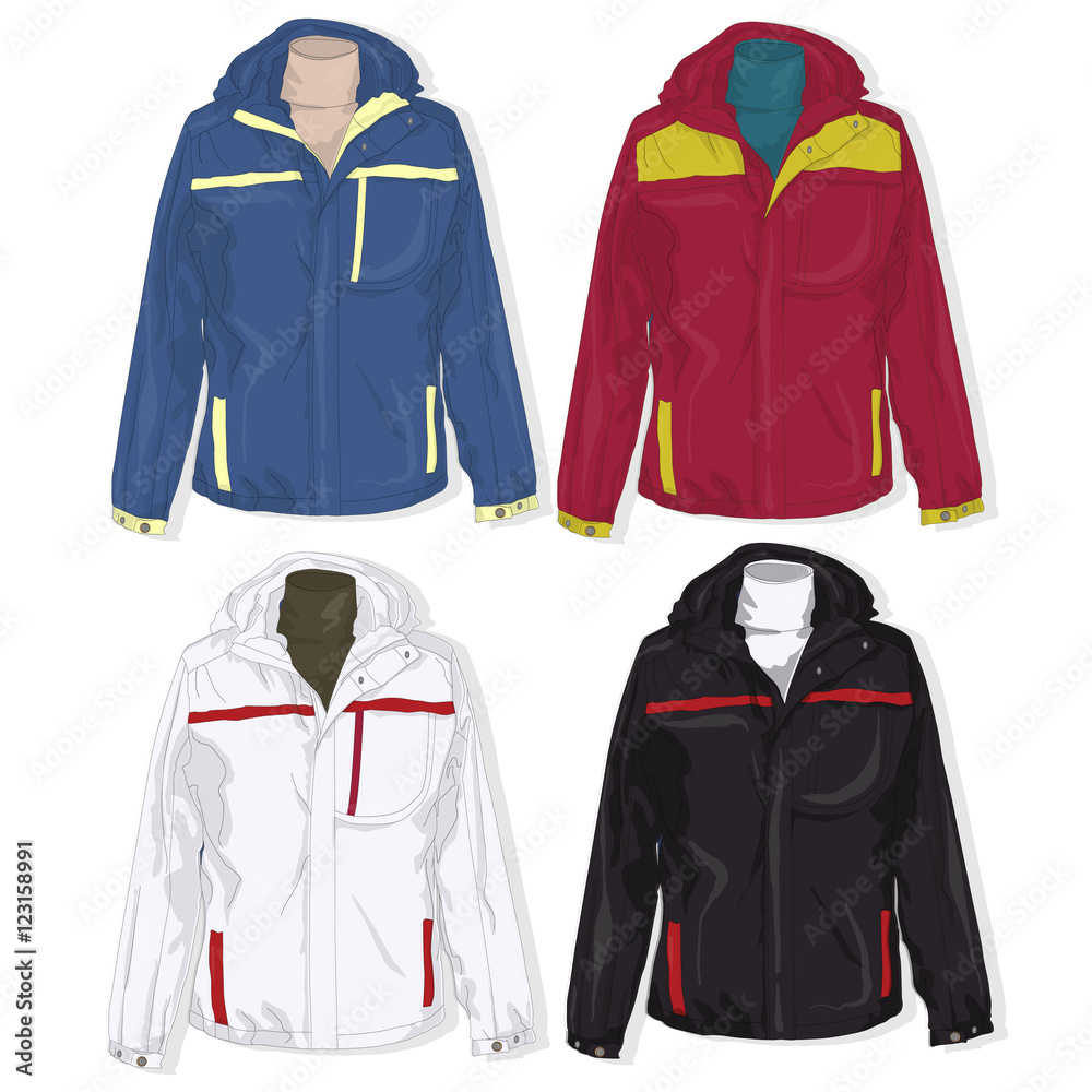 Sport jacket vector set. Stock Vector | Adobe Stock
