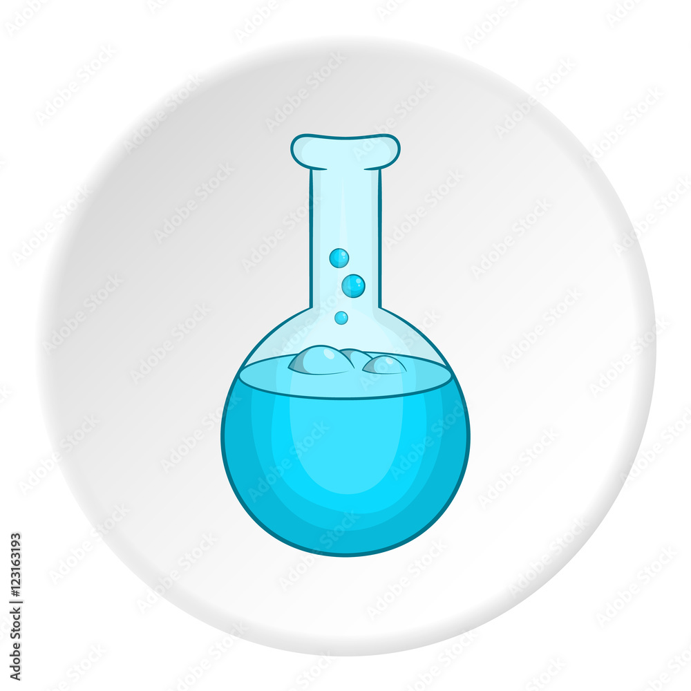 Laboratory flask icon. Cartoon illustration of laboratory flask vector ...