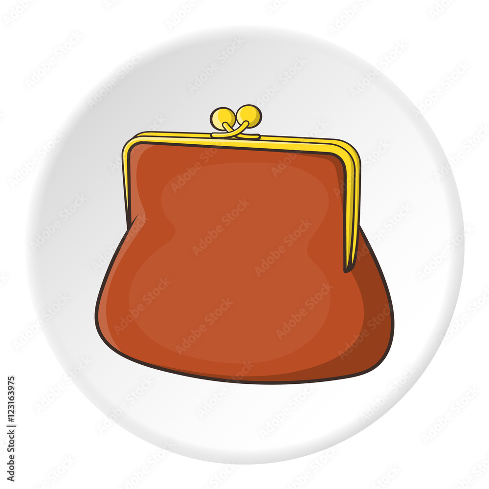 Womens wallet icon. Cartoon illustration of womens wallet vector icon ...