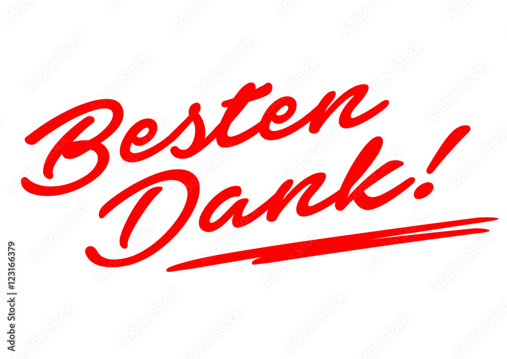 Besten Dank! – Handschrift Stock-Vektorgrafik | Adobe Stock