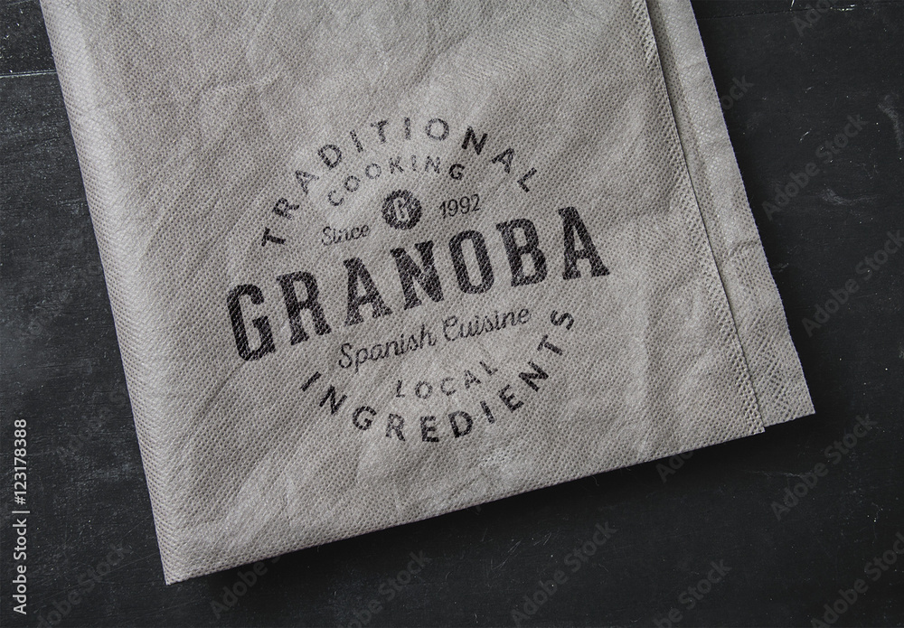 Printed Textile Logo Mockup Stock Template | Adobe Stock