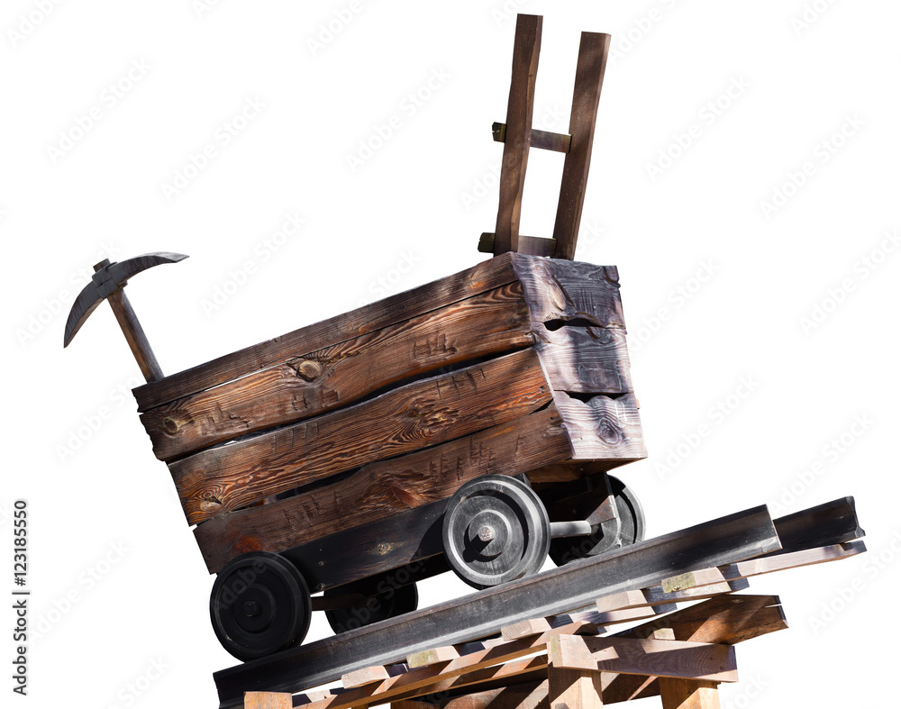 Poster wooden trolley with a pick – Wall Art | UkPosters