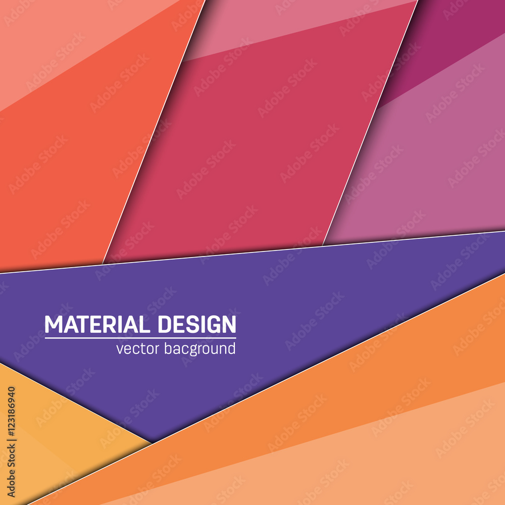 Vector material design background. Abstract creative concept layout ...