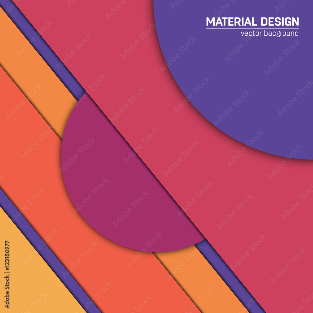 Vector material design background. Abstract creative concept layout ...