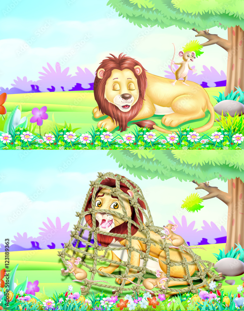 Lion And The Mouse Clipart