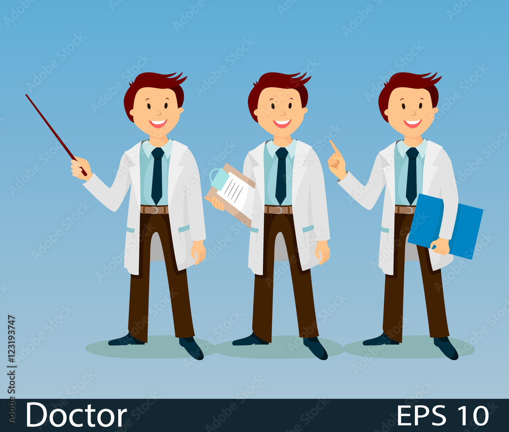 cartoon characters for the presentation , the doctor Stock Vector ...