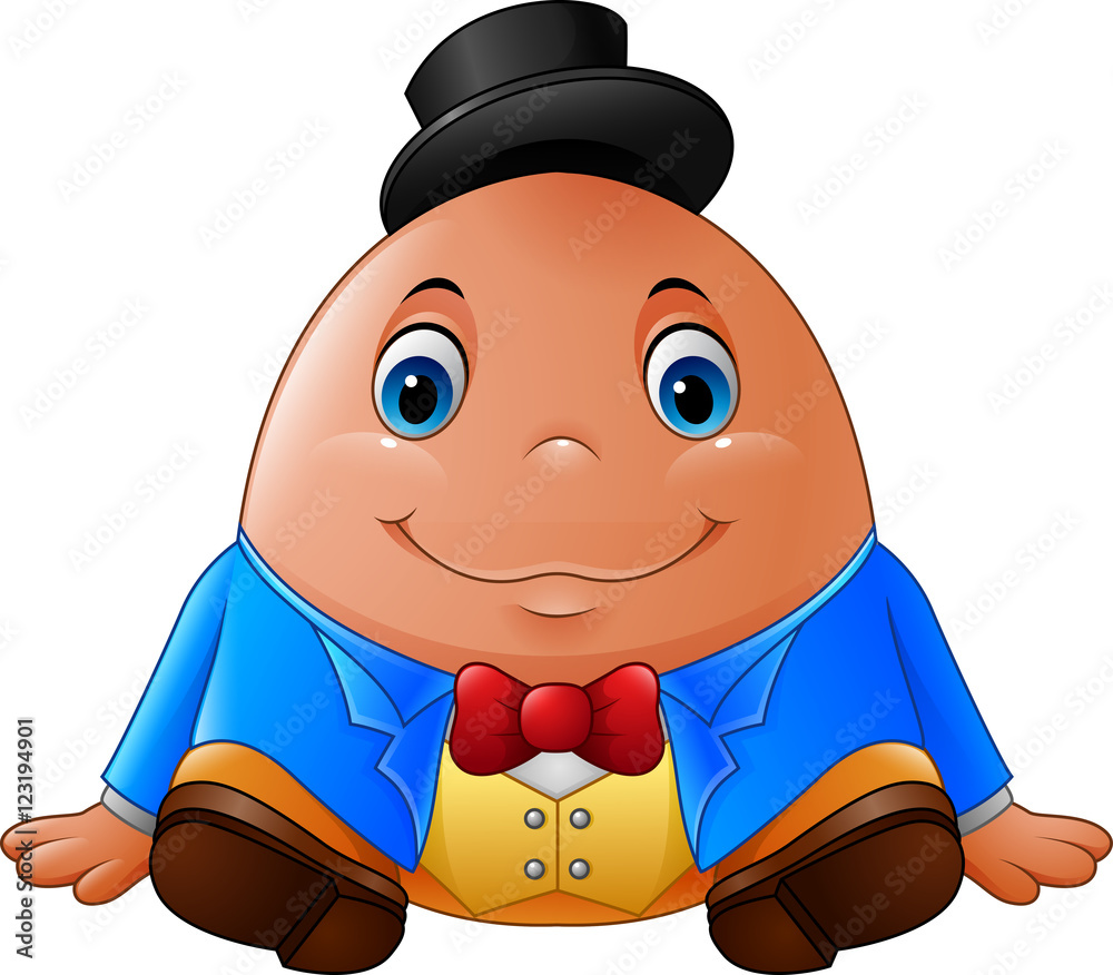Cartoon Humpty Dumpty Stock Vector | Adobe Stock