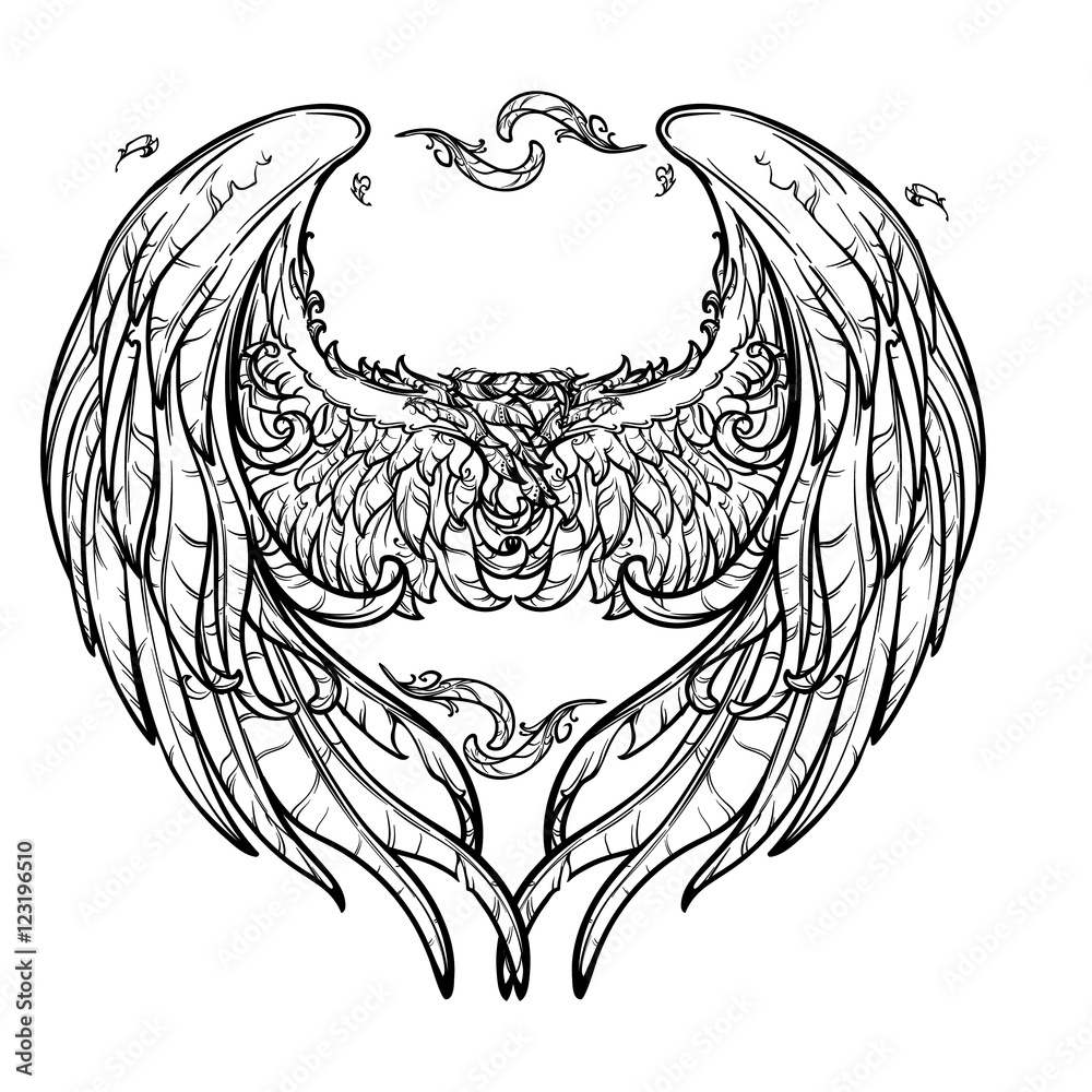 Angel Wings Wrapped Around