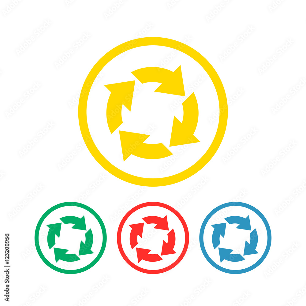4 arrows circle vector Stock Vector | Adobe Stock