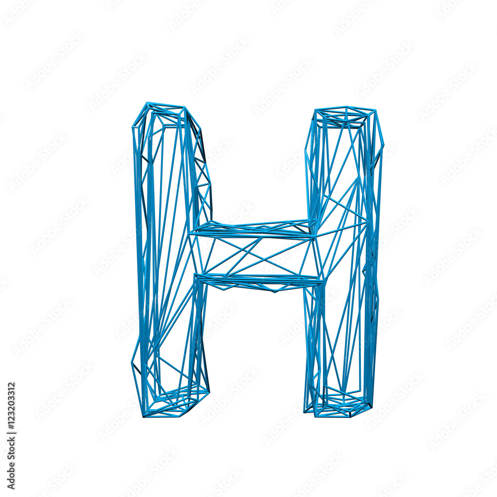 wire frame letter h Stock Illustration | Adobe Stock
