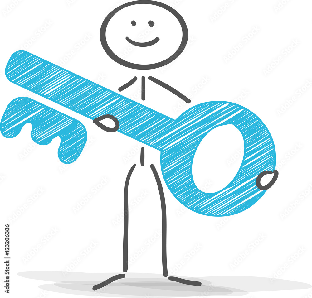 Stickman Key Stock ベクター | Adobe Stock