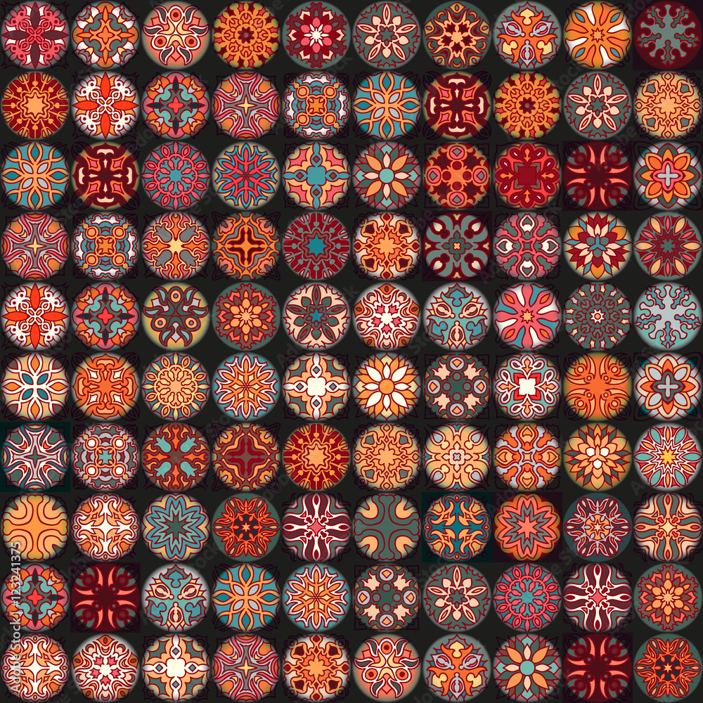 Seamless pattern. Vintage decorative elements. Hand drawn background ...