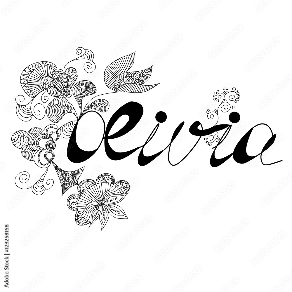 Black And White Floral Pattern Name