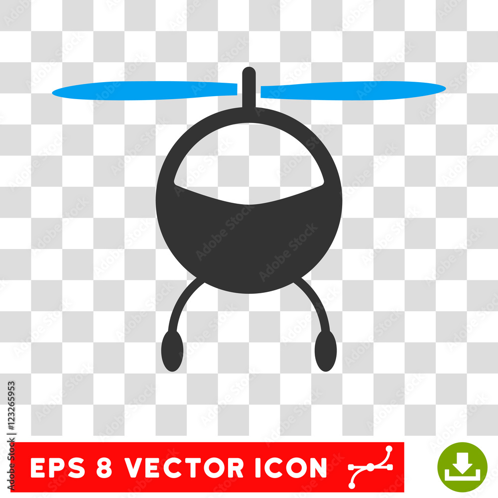 Vector Helicopter EPS vector pictogram. Illustration style is flat ...