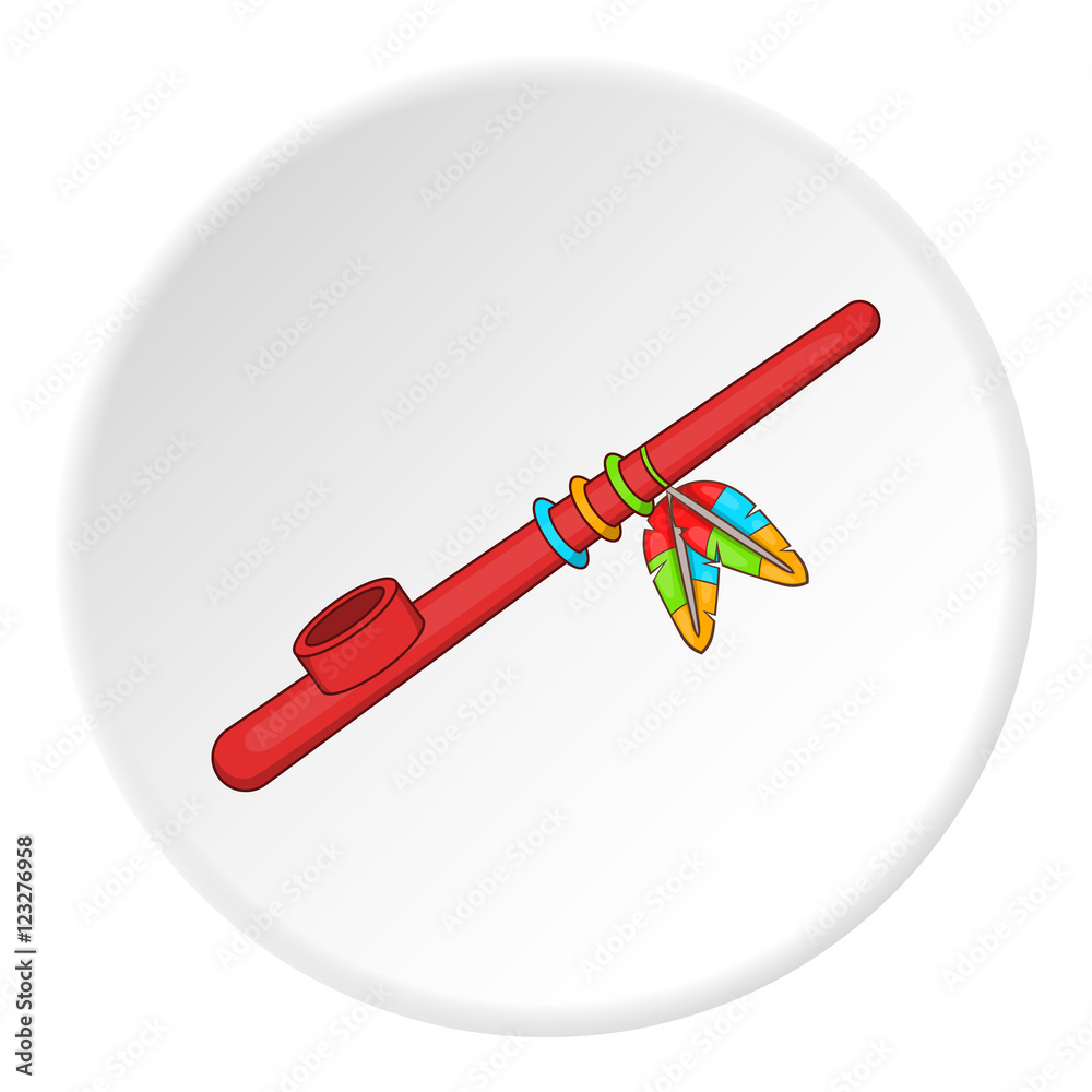 Vetor de Indian peace pipe icon. artoon illustration of indian peace ...