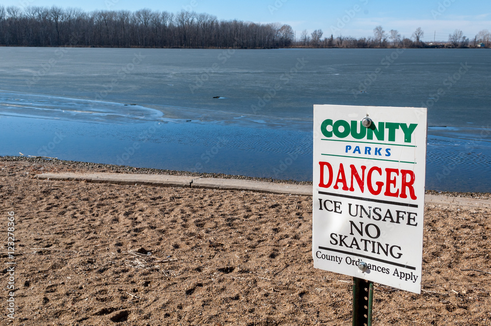 No Ice Skating Sign
