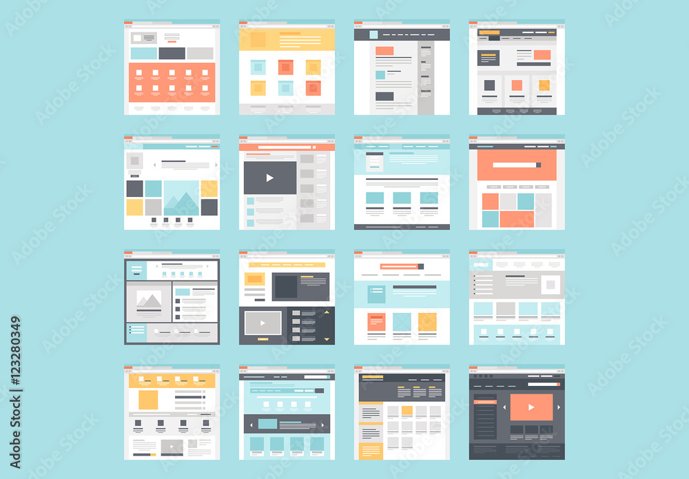 Web Illustrations Set Stock Template | Adobe Stock