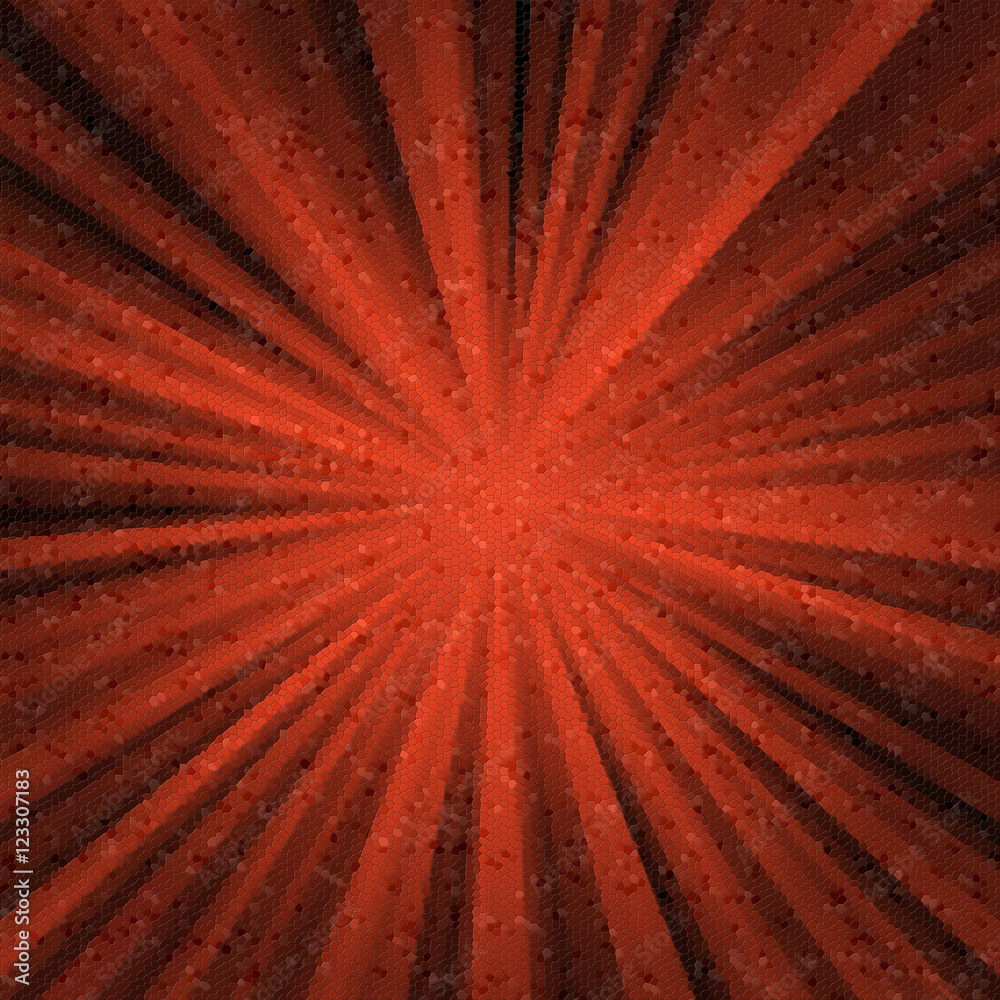 colorful abstract mosaic sun rays background. Decorative tiles texture ...