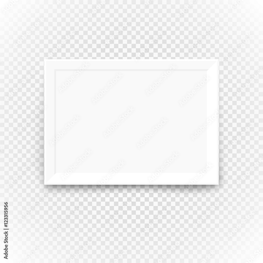 Blank picture frame on transparent background. Template for a co Stock ...