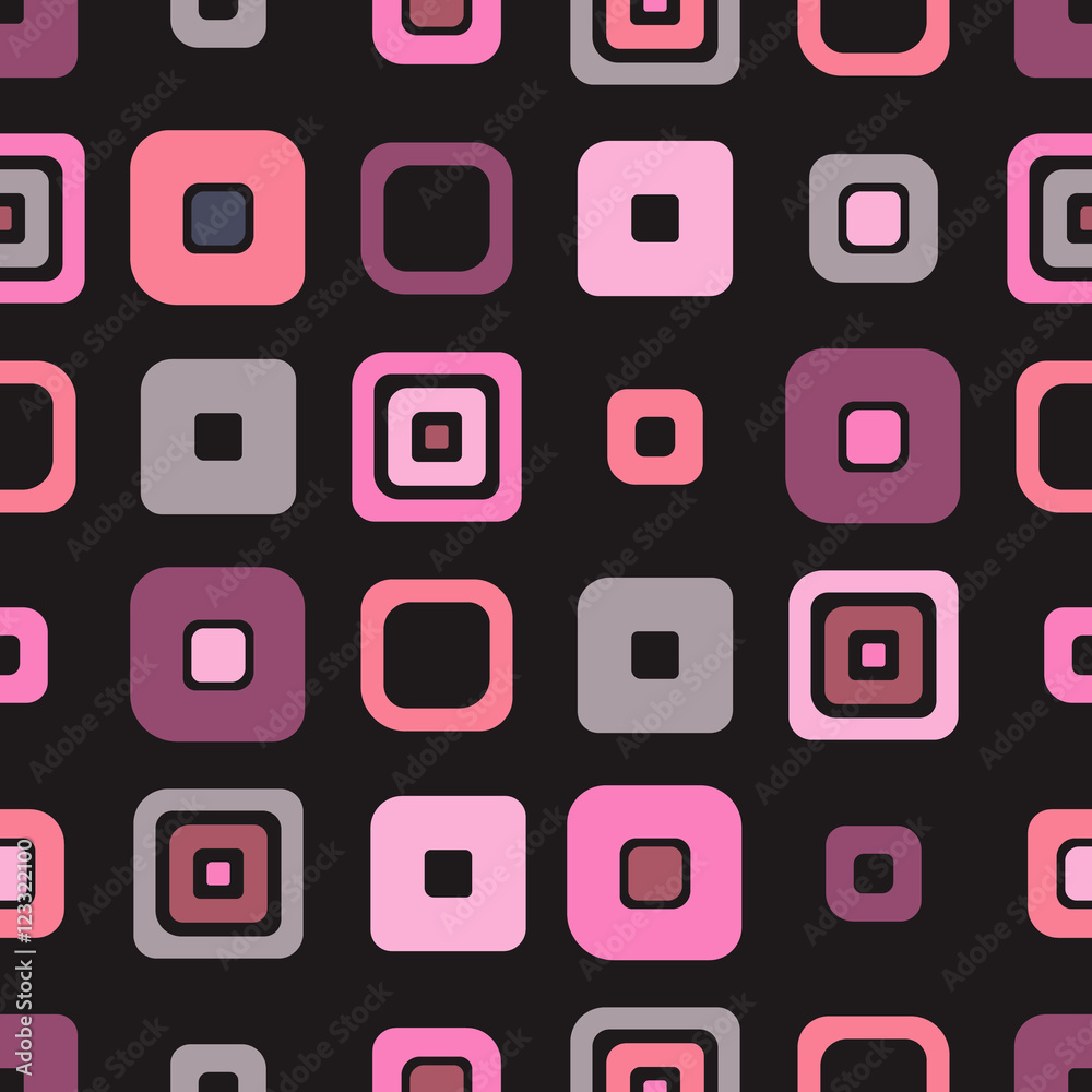 Seamless vector geometrical pattern. Endless pink background with hand ...