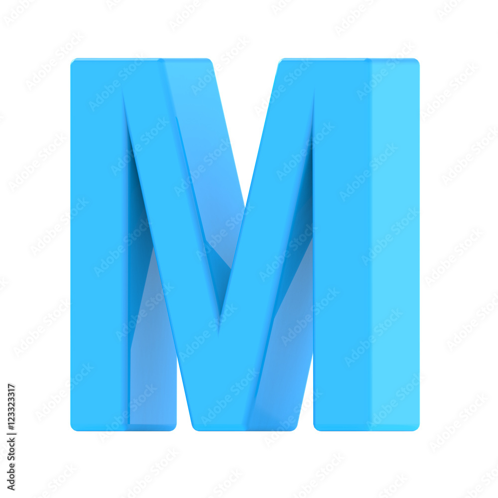 light blue letter M Stock Illustration | Adobe Stock