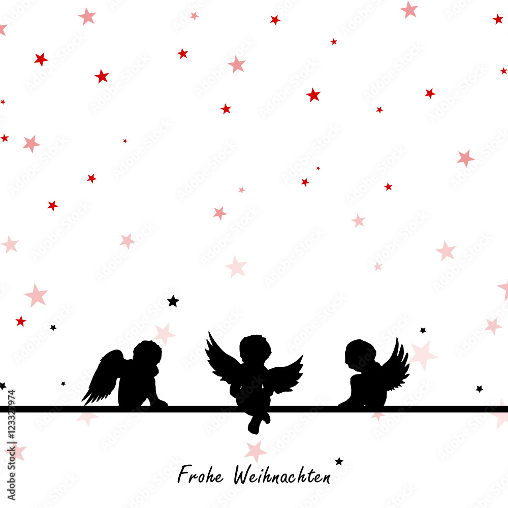 Weihnachten Engel Stock-Vektorgrafik | Adobe Stock