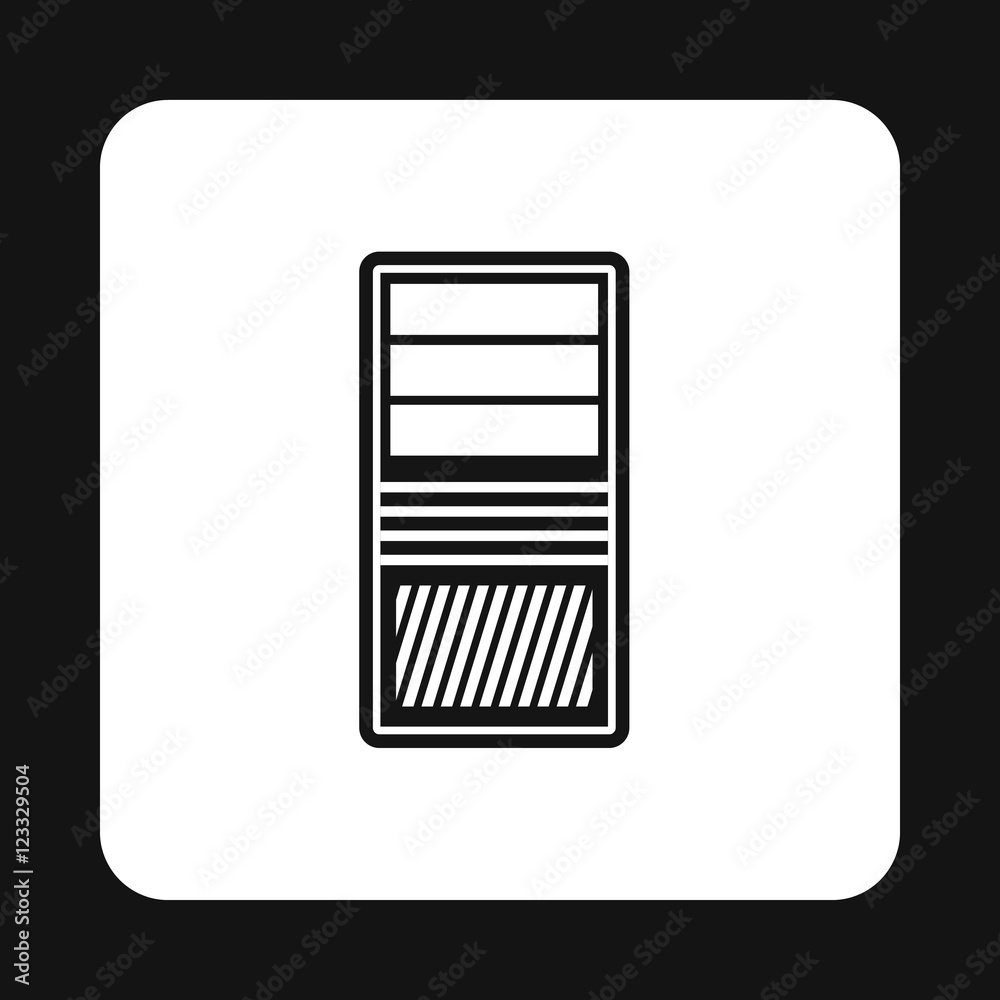 System unit of computer icon in simple style isolated on white ...