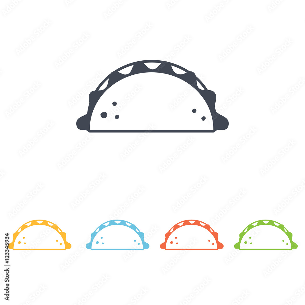 tacos icon Stock Vector | Adobe Stock