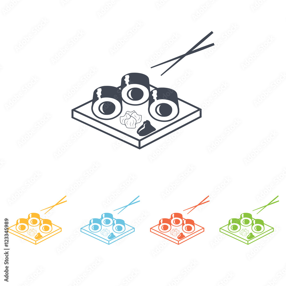 sushi icon Stock-Vektorgrafik | Adobe Stock