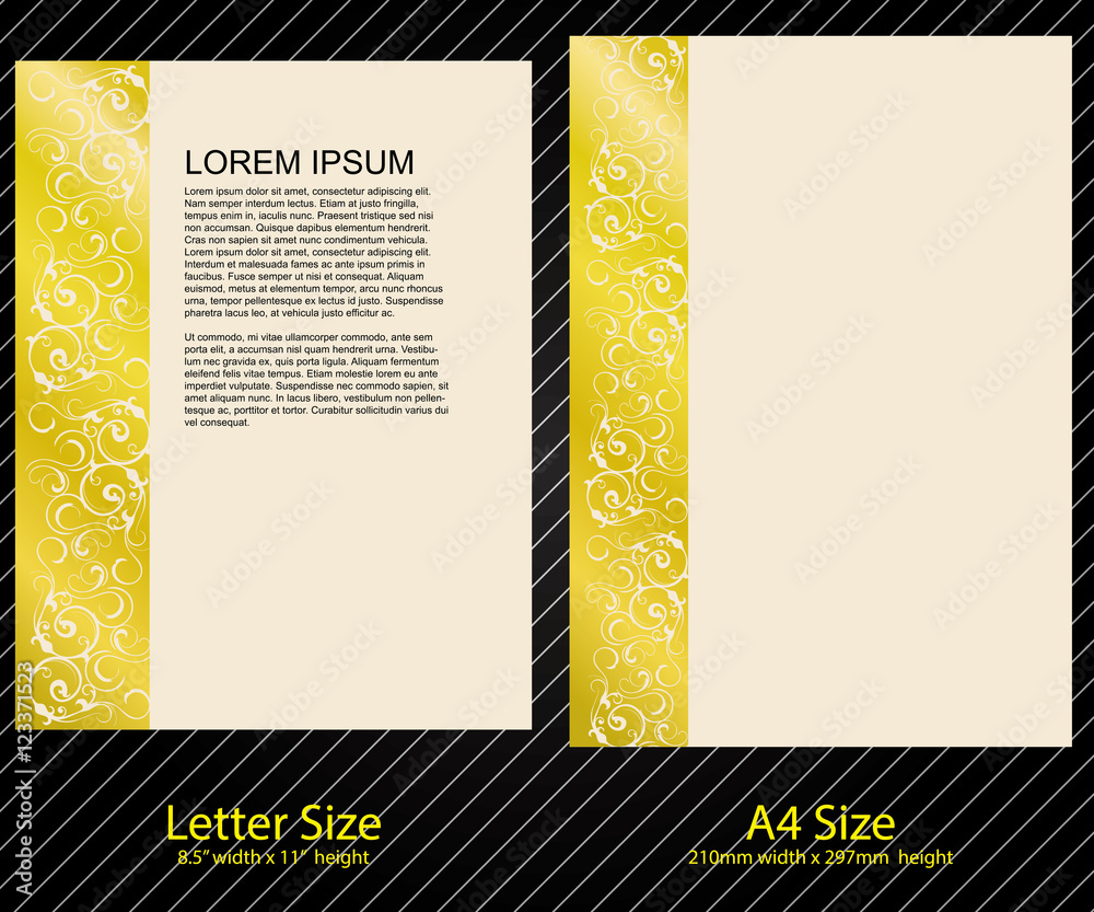 Letterhead Design with Letter and A-4 size template Stock Vector ...