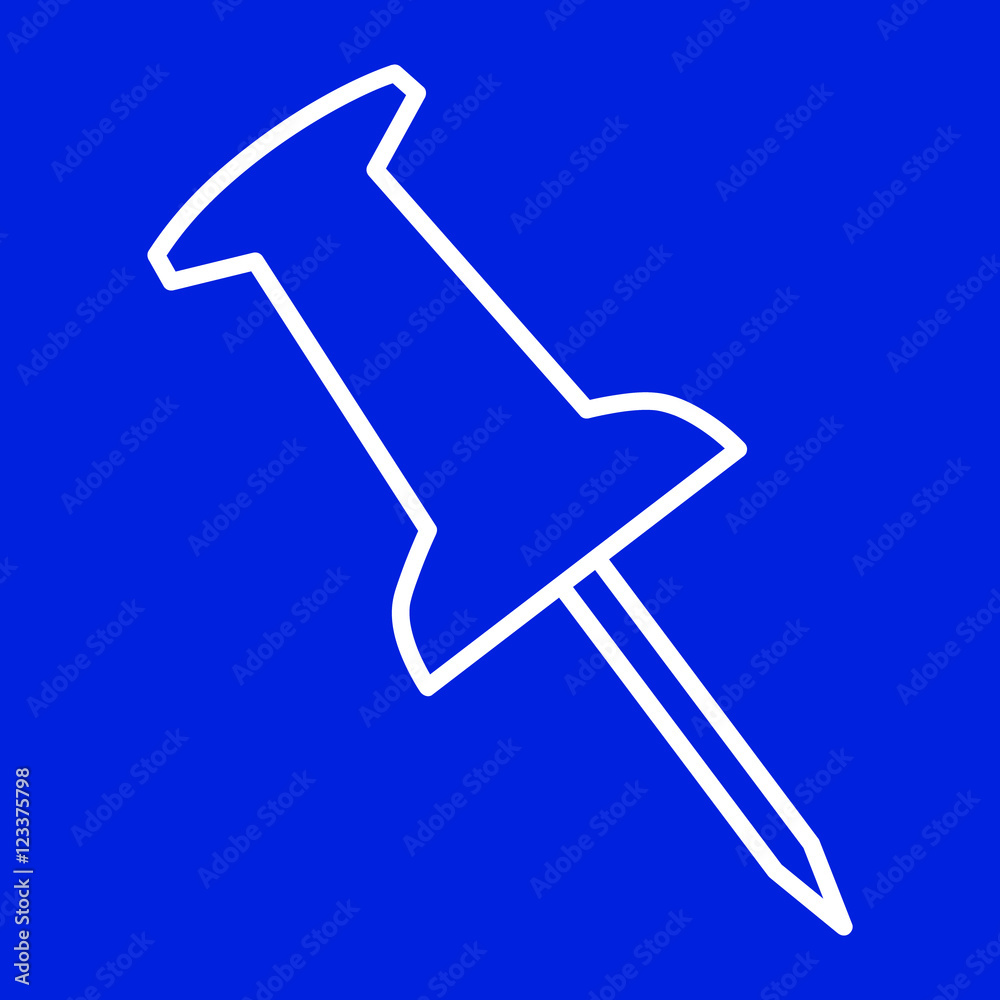 pin isolated vector illustration outline icon Stock Vector | Adobe Stock