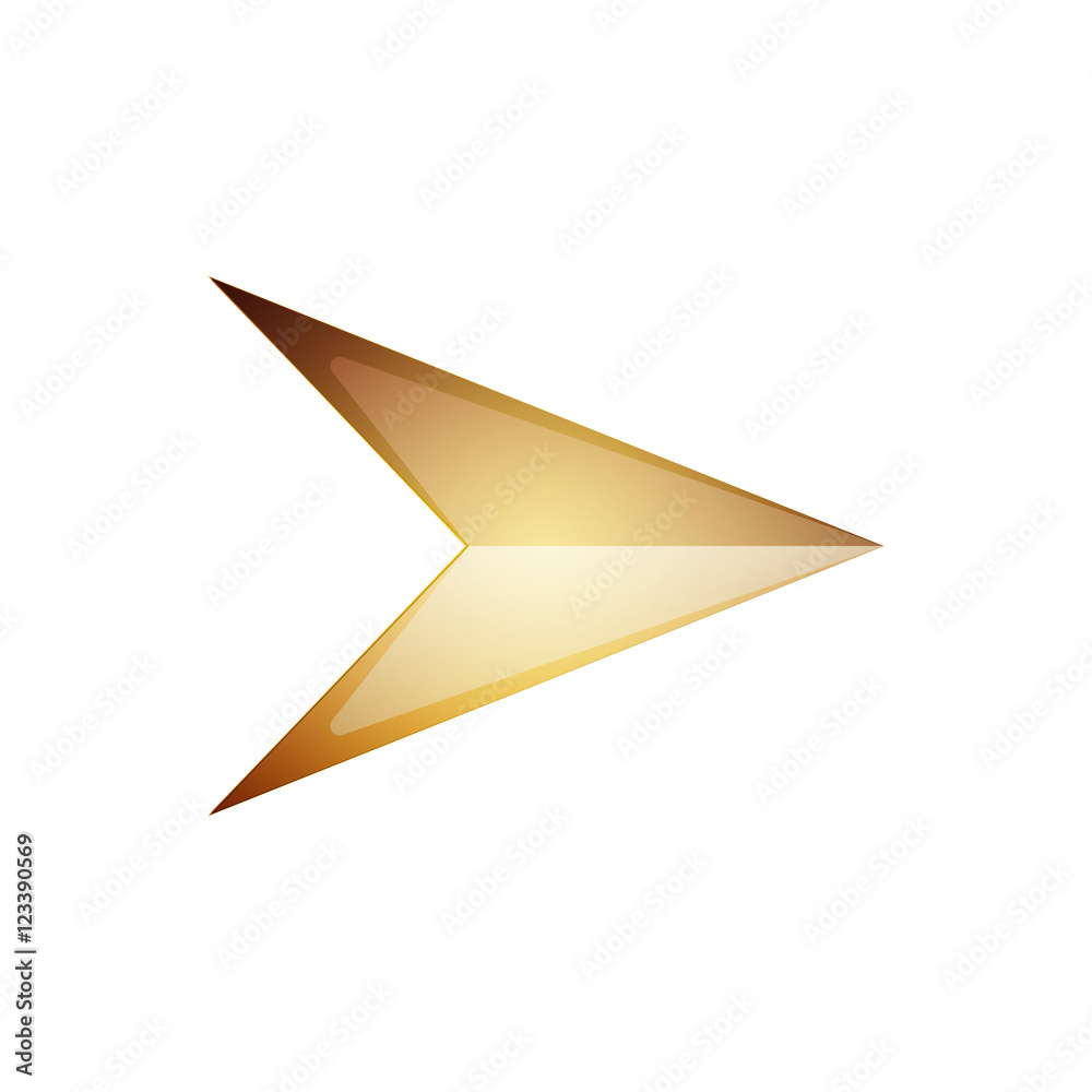 Golden Arrow illustration Stock Vector | Adobe Stock