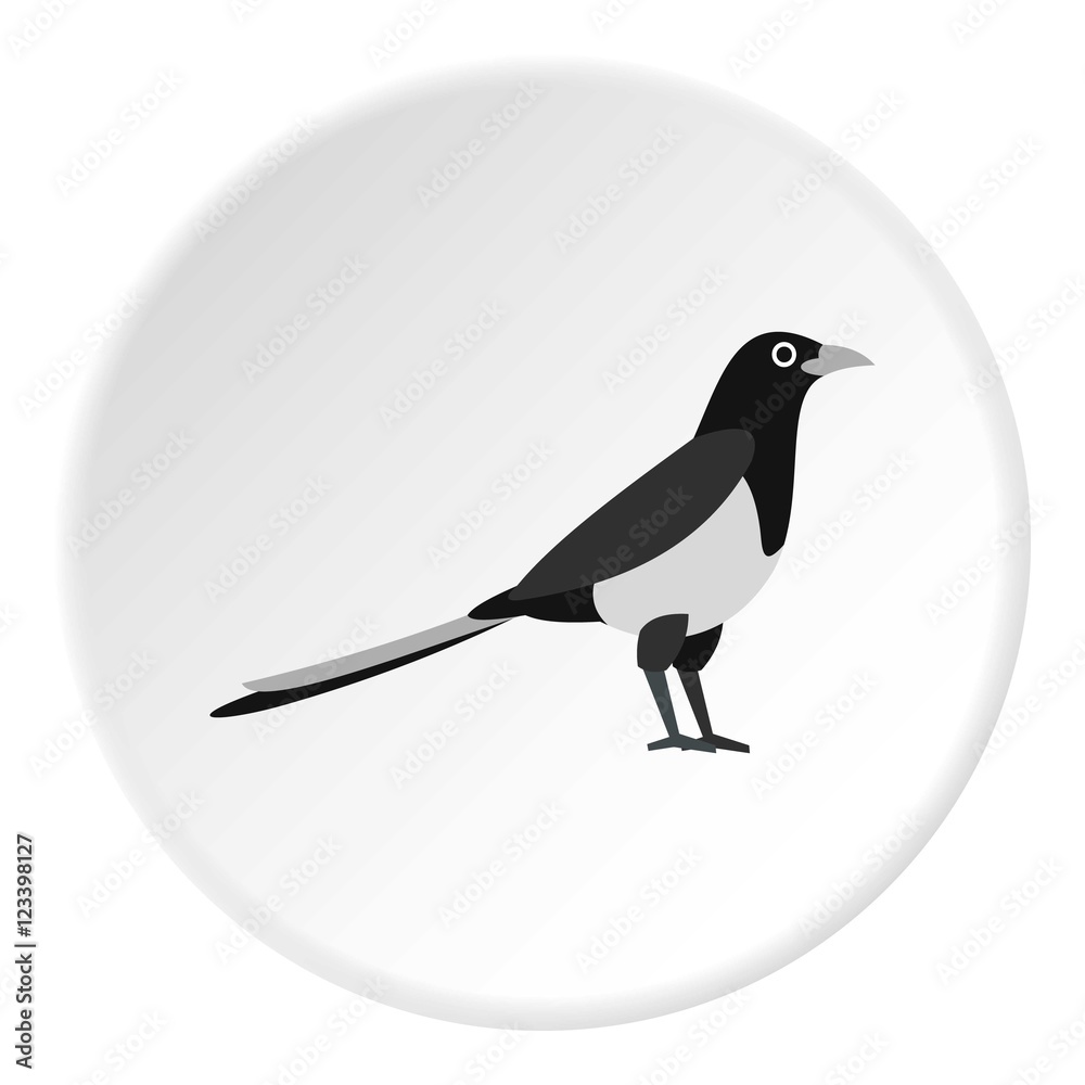 Magpie icon. Flat illustration of magpie vector icon for web design ...