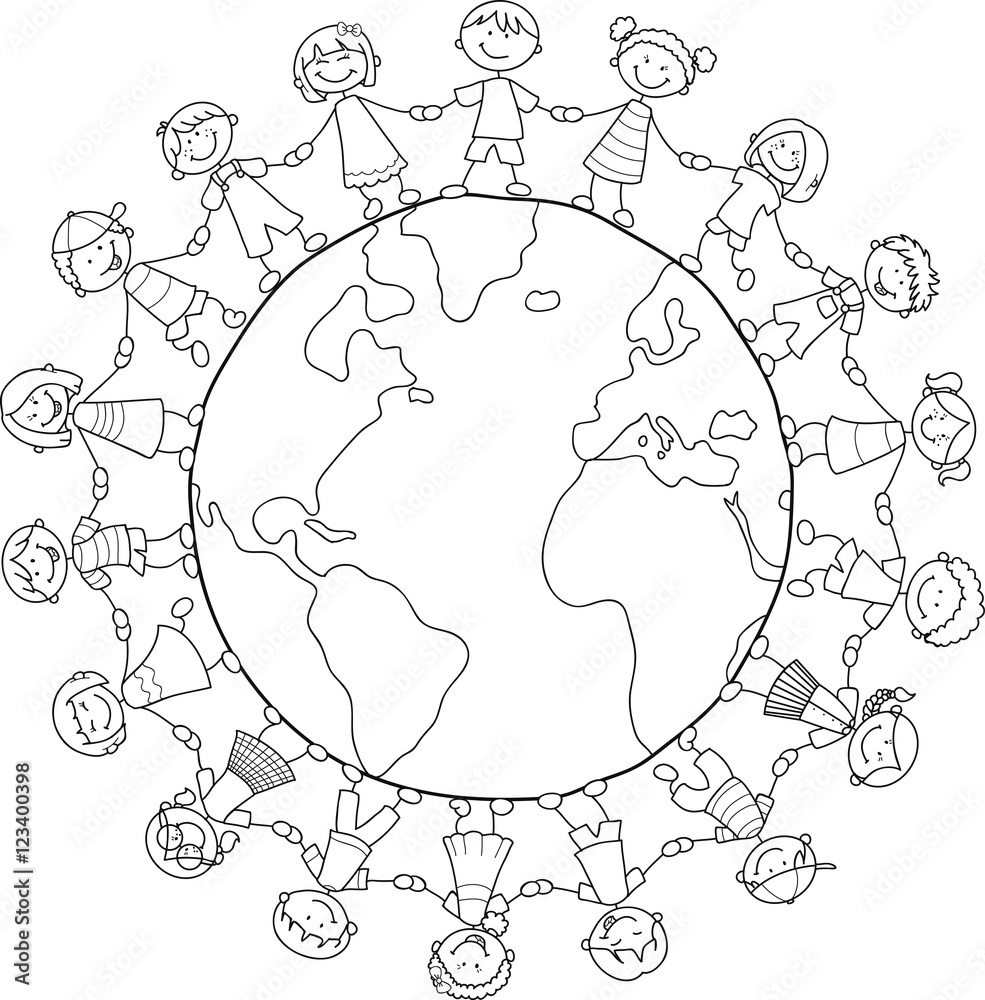 Kinder der Welt Stock Vector | Adobe Stock