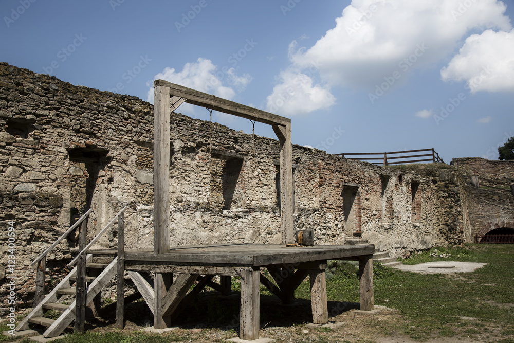 Scaffold for the execution of the death penalty. Stock Photo | Adobe Stock