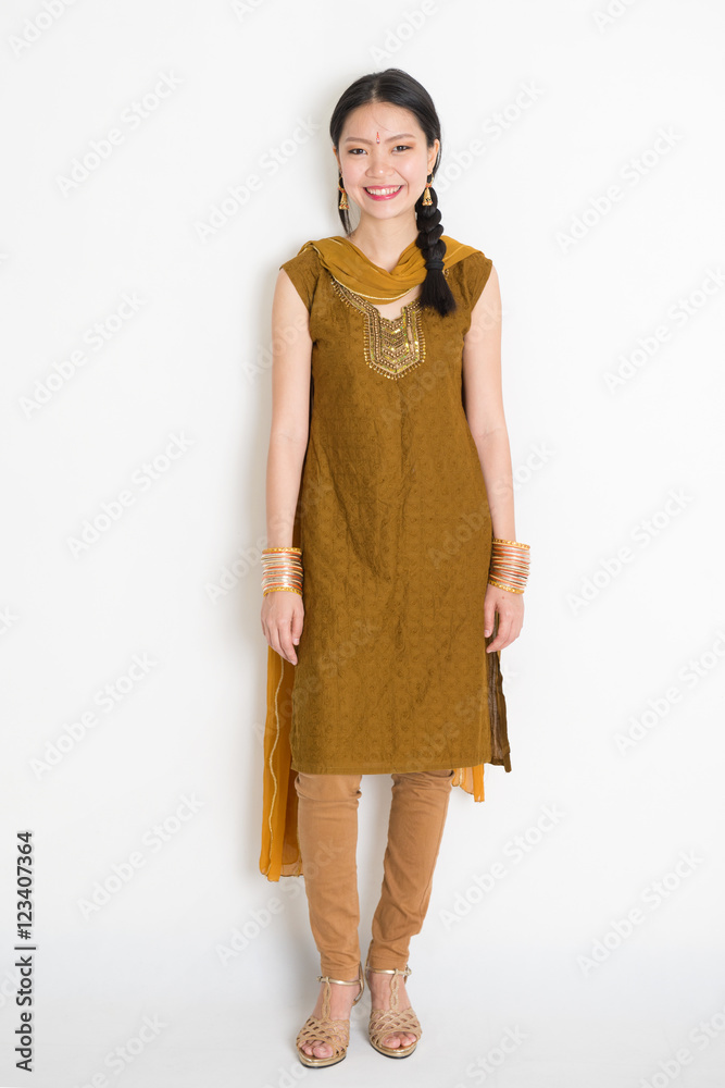 Mixed race Indian Chinese girl Stock Photo | Adobe Stock