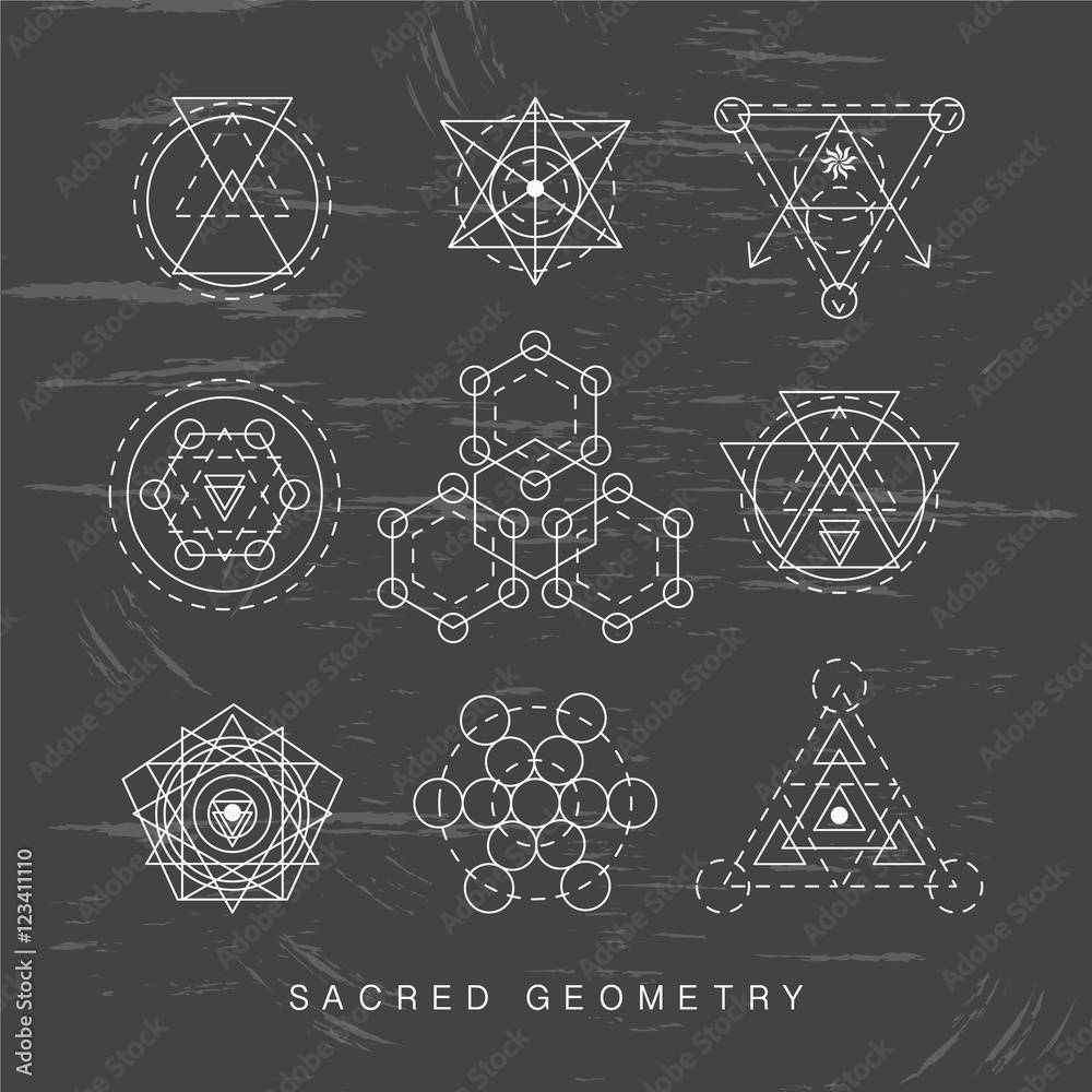 Sacred geometry signs set Stock Vector | Adobe Stock