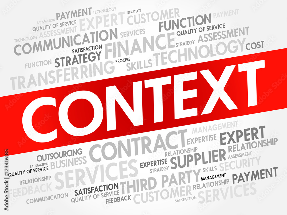 Context word cloud collage, business concept background Stock Vector ...