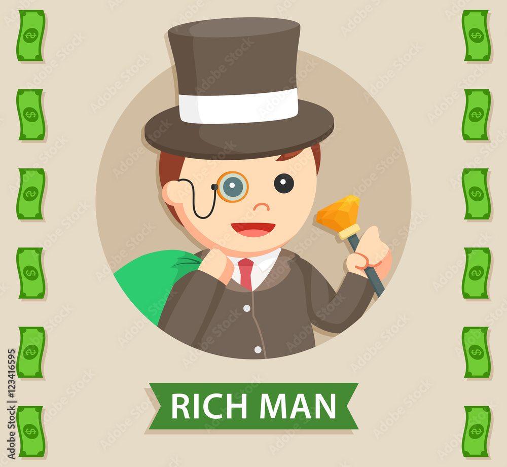 Fat Rich Man Cartoon