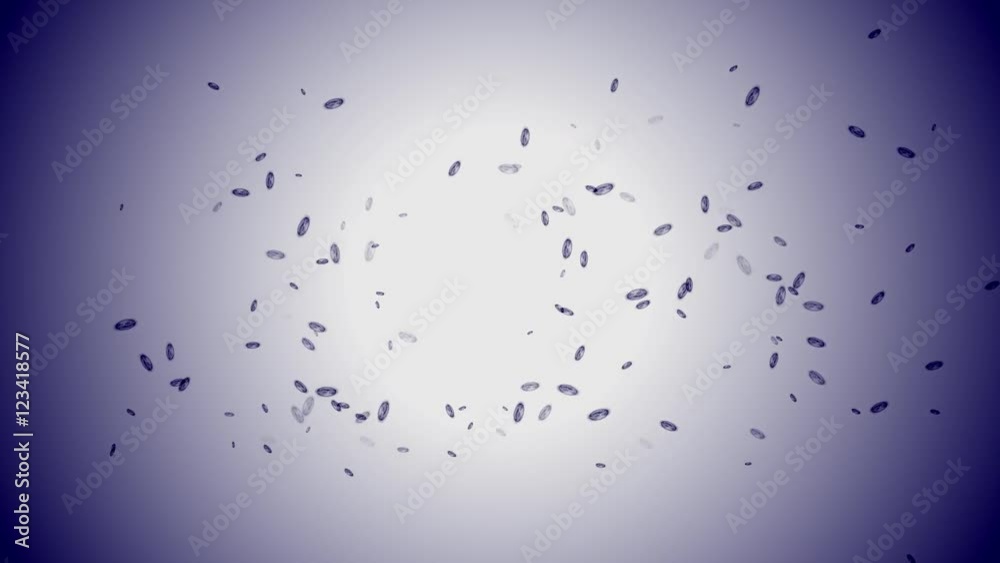 Quick growth of microbes or germs under the microscope. Bacteria or ...