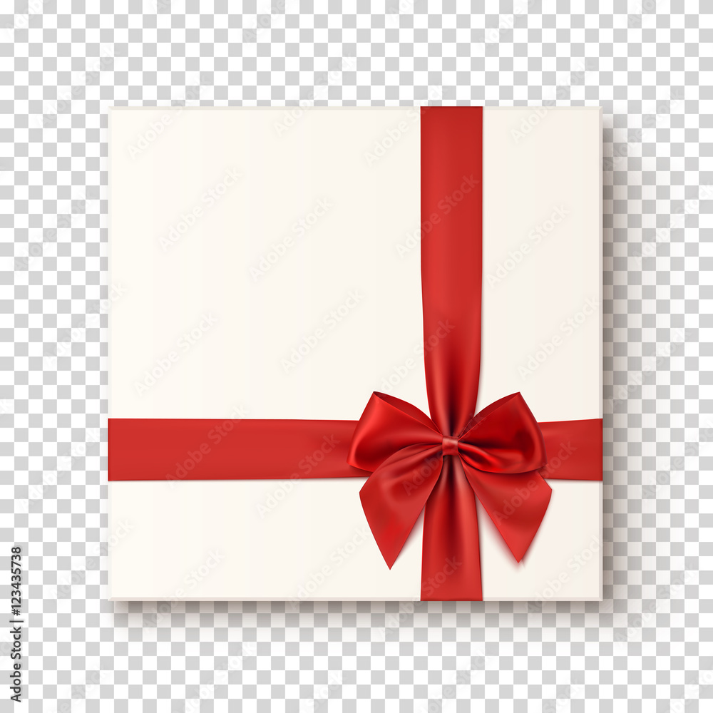 Realistic gift icon on transparent background. Stock Vector | Adobe Stock