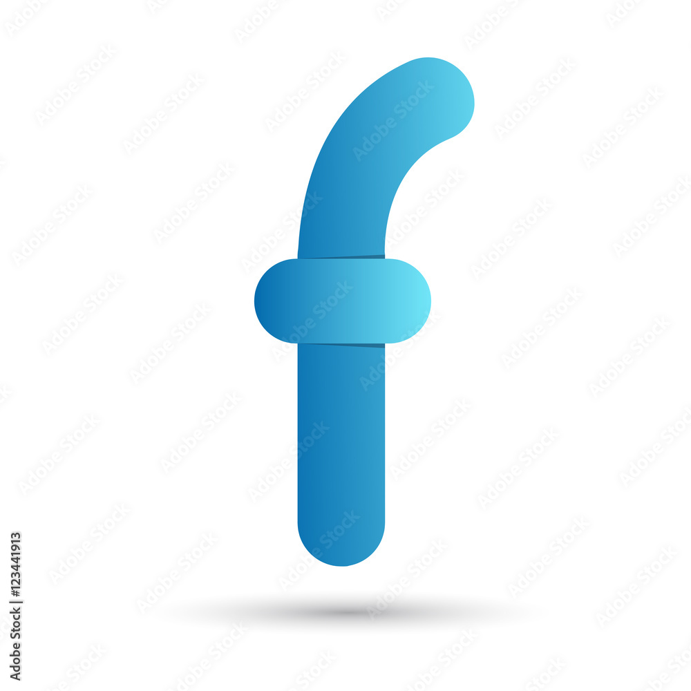 Letter f with blue color on white background Stock Vector | Adobe Stock