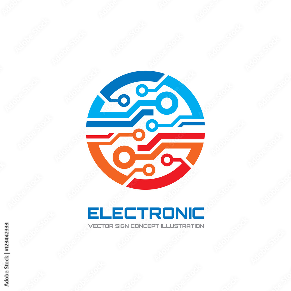 Modern electronic technology - vector logo concept illustration for ...