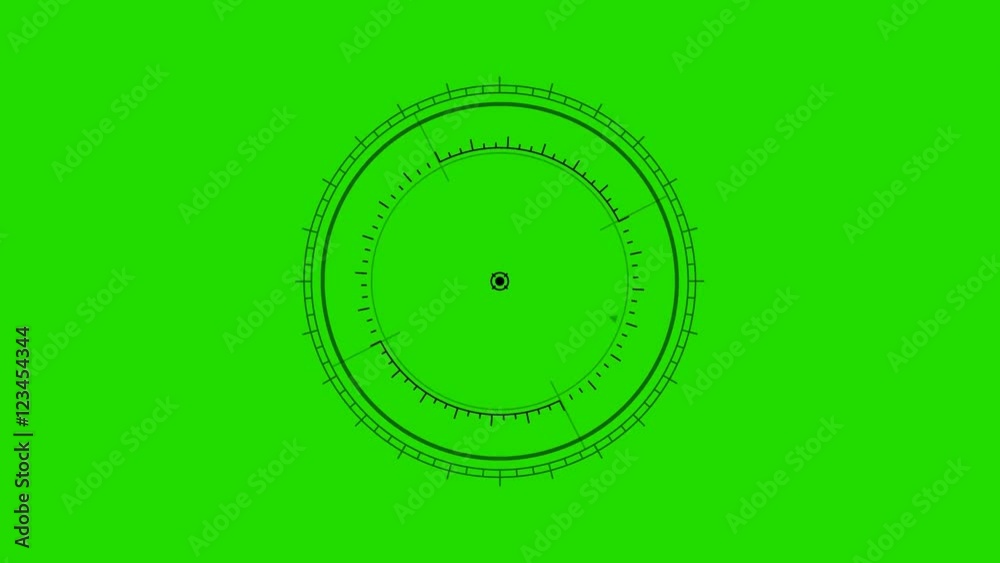Minimal Futuristic Science Fiction Lock On Sniper Target HUD on a Green ...