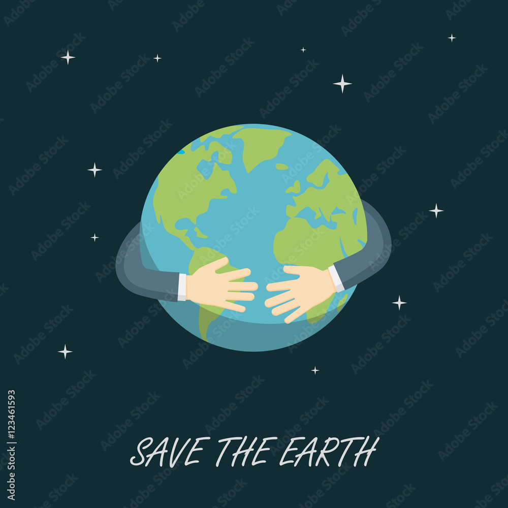 Save The Earth, Save The Planet Stock Vector | Adobe Stock