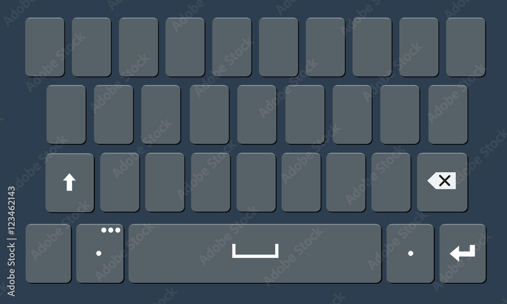 Smartphone Keyboard Mobile Phone Keypad Vector Mockup Stock Vector